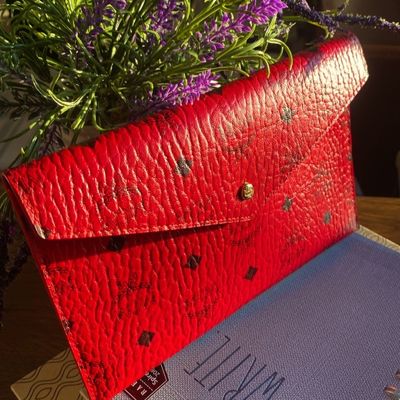 MCM | Bags | Mcm Visetos Envelope Clutch With Original Box | Poshmark